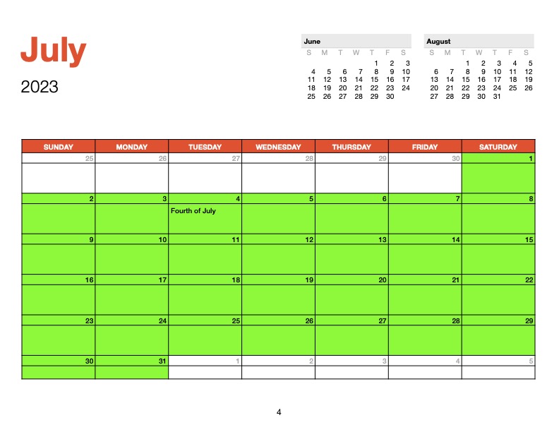 Availability Calendars